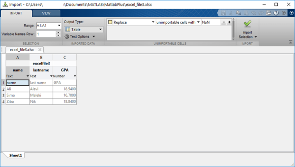 کار با فایل اکسل در متلب | xlsread و xlswrite (+فیلم آموزش)
