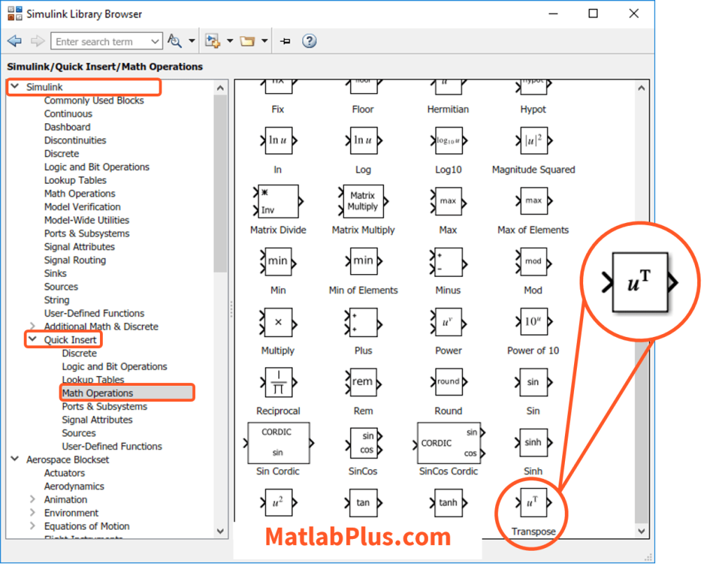 محاسبات ماتریسی در سیمولینک | دترمینان، معکوس و... متلب‌پلاس
